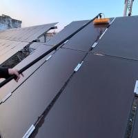 China Solar Panel Cleaning Water Spray Brush 7.5m Adjustable Water Fed Pole for Photovoltaic Station for sale