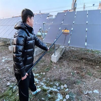 China Outdoor Solar Panel Cleaning Brush 7.5m Al-Alloy Water Fed Pole 55cm Nylon Big Head for sale
