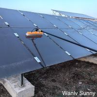 China Outdoor Solar Panel Cleaning Brush 7.5m Al-Alloy Water Fed Pole 55cm Nylon Big Head for sale