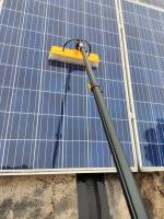 China 11.4m Adjustable Carbon Fiber Water Fed Pole Manual Spray Brush for Solar Panel Cleaning Tool 55cm Width for sale