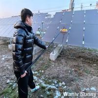 China Wanlv Sunny Manual Spray Brush 3.6m to 9m Adjustable Handle Solar Panel Cleaning Tool for sale