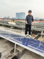 China Portable Manual Water Spray Brush for Solar Panel Cleaning 3.6m to 11.4m Adjustable Handle for sale