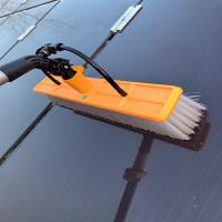 China Manual Water Spray Brush 35cm Width 9m Telescopic Handle for Solar Panel Cleaning for sale