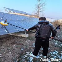 China Single Head Rotary Brush Solar Panel Cleaning Kit 5.5m Telescopic Pole for Photovoltaic Station for sale