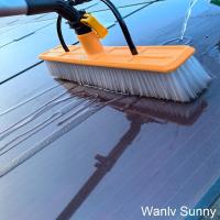 China Customization Solar Panel Cleaning Brush with 35 Cm Nylon Head and Aluminum Alloy Handle for sale