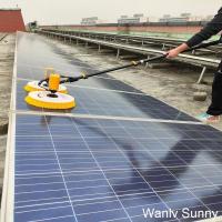 China Aluminum Alloy Telescopic Solar Panel Rotary Brush Cleaner 3.5m-7.5m Rod for sale