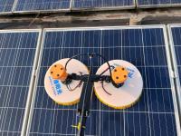 China Aluminum Alloy Telescopic Solar Panel Rotary Brush Cleaner 3.5m-7.5m Rod for sale