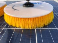 China Aluminum Alloy Telescopic Solar Panel Rotary Brush Cleaner 3.5m-7.5m Rod for sale