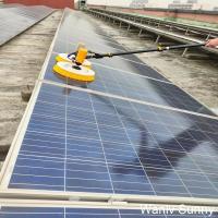 China Water Powered Solar Panel Cleaning Brush Aluminum Alloy Telescopic Rod 3.5m 7.5m for sale