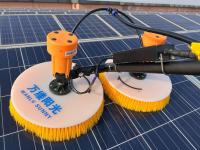 China Water Powered Solar Panel Cleaning Brush Aluminum Alloy Telescopic Rod 3.5m 7.5m for sale