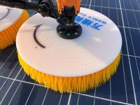 China Water Powered Solar Panel Cleaning Brush Aluminum Alloy Telescopic Rod 3.5m 7.5m for sale