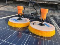 China Effective Panel Cleaning with Electric Solar Scrubbers Shipping Method by Sea/Air for sale