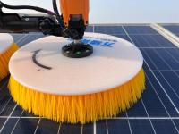 China Water Powered Rotating Solar Panel Cleaning Brush 30cm Disc 180W Motor for sale