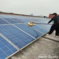 China Aluminum Alloy Solar Panel Cleaning Brush 3-8 Sections Telescopic Rod 40cm Width for sale