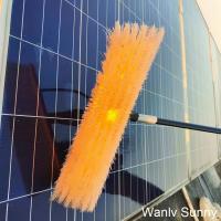 China Solar Panel Cleaning Tool Manual Water Spray Brush 4.8m Aluminum Alloy Telescopic Handle for sale