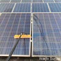 China Solar Panel Cleaning Brush WLS-2-4 Water Dry Wash 4.8m Telescopic Pole 35cm Brush Head for sale