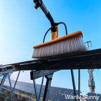 China Solar Panel Cleaning Brush WLS-2-4 Water Dry Wash 4.8m Telescopic Pole 35cm Brush Head for sale