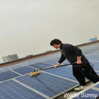 China Solar Panel Cleaning Brush WLS-2-4 Water Dry Wash 4.8m Telescopic Pole 35cm Brush Head for sale