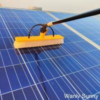China 4.8m Aluminum Alloy Handle 35cm Soft Nylon Manual Spray Brush for Solar Panel Cleaning for sale