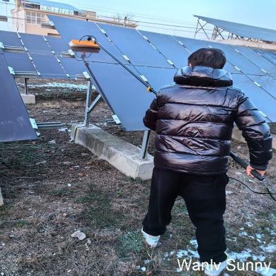 China 6m Telescopic Solar Panel Cleaning Brush Lightweight Manual with Water Faucet Connection for sale