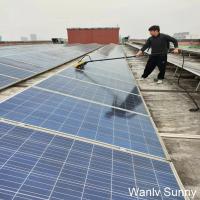 China Aluminum Alloy Telescopic Rod Solar Panel Washing Brush Photovoltaic Cleaning Machine 3.5M for sale