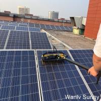 China 3.5m Telescopic Pole Dual Electric Rolling Brush for Solar Panel Cleaning for sale