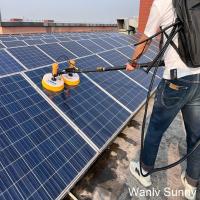 China Double Head Water Powered Rotating Brush for Solar Panel Cleaning 3.5m to 7.5m Telescopic Rod for sale
