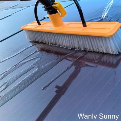 China 10m Carbon Fiber Solar Panel Cleaning Brush Kit for Photovoltaic Farm Manual Washing for sale