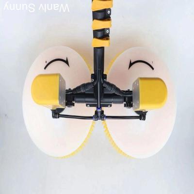 China Double-Head Spin Brush for Solar Panel Cleaning 40cm Width 180W Motor Telescopic Rod 3.5m-7.5m for sale