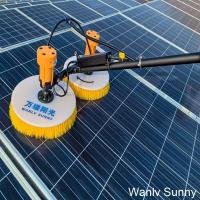 China Double-Head Rotary Brush Solar Panel Cleaning Machine 3.5m-7.5m Telescopic Rod AC/DC Power for sale
