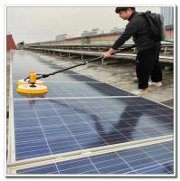 China Double-Head Rotary Brush Solar Panel Cleaning Machine 3.5m-7.5m Telescopic Rod AC/DC Power for sale