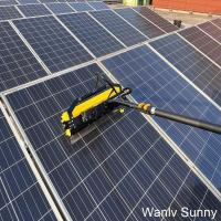 China 60cm Rolling Brush Head Electric Solar Panel Cleaner with 5.5m Telescopic Rod for sale