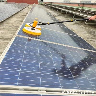 China Water-Powered Solar Panel Cleaning Brush Double Brush Heads 65cm Width for Photovoltaic Farms for sale