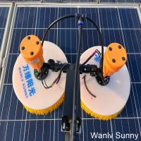 China Double Disc Rotating Brush for Solar Panel Cleaning 40cm Width 180W Motor for sale