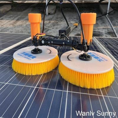 China Double-Head Spin Washing Brush Solar Panel Cleaning System 180W 24V for Power Plant Maintenance for sale