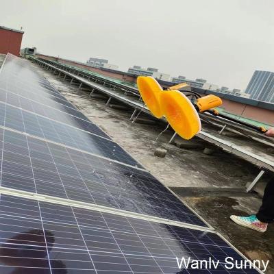 China Double Rotary Brush Solar Panel Cleaning Tool with 5.5m Extendable Handle for High Place Washing for sale