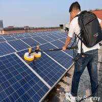 China Double Rotary Brush Solar Panel Cleaning Tool with 5.5m Extendable Handle for High Place Washing for sale