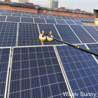 China Double-Head Spin Solar Panel Washing Brush 5.5m Aluminum Alloy Water Fed Pole for Photovoltaic Farm Cleaning for sale