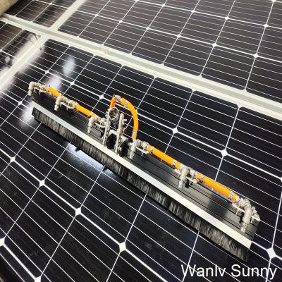 China 12 Nozzle High Pressure Water Spray Manual Brush 24 Feet Telescopic Pole Solar Panel Cleaning for sale