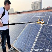 China Double-Head Rotating Brush Solar Panel Cleaning Tool 24V 180W for Photovoltaic Plants for sale