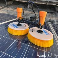 China Solar Scrubbers Double-Disc Rotary Brush for Cleaning Photovoltaic Panels AC110-240V 40cm for sale