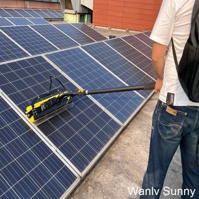 China 18ft Aluminium Alloy Rotating Solar Panel Cleaning Brush with 60cm Nylon Head for sale