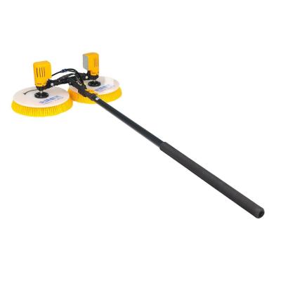 China Solar Panel Cleaning Brush 7.5m Aluminum Alloy Telescopic Water Fed Handle for PV Plants for sale