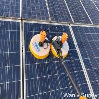 China Solar Panel Cleaning Brush 7.5m Aluminum Alloy Telescopic Water Fed Handle for PV Plants for sale