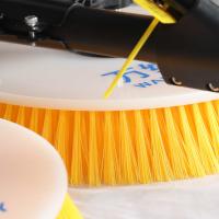 China 3.5m Telescopic Pole Solar Cleaning Brush Double Rotating Heads 24V 180W for High Altitude Cleaning for sale