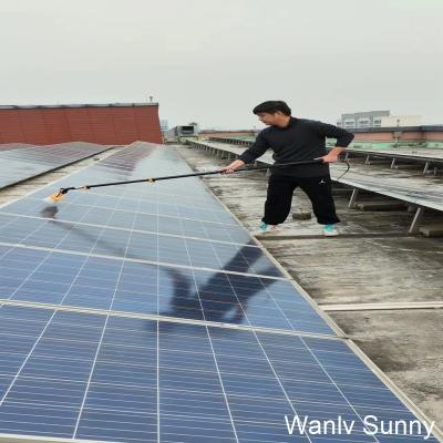 China Non-Battery Solar Panel Cleaning Brush 80cm Head 3.5-7.5m Telescopic Pole for Cold Water Solar Power System Cleaner for sale