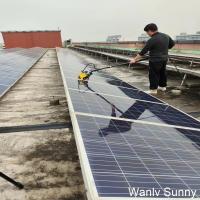 China 7.5m Scalable Aluminum Alloy Pole Electric Rolling Brush for Solar Panel Cleaning for sale