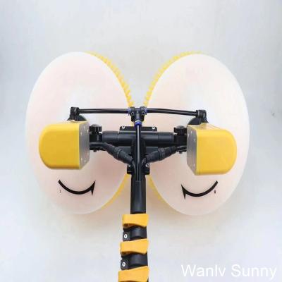 China 5.5m Adjustable Water Fed Handle 65cm Wide Double-Head Cleaning Brush for Solar Panel Maintenance for sale