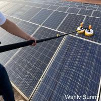 China Electric Solar Panel Cleaning Brush Double Head Rotating 24V 180W Telescopic Rod 3.5m for sale