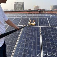 China Electric Rotating Brush Solar Panel Cleaning Equipment 24V 180W Telescopic Rod 3.5m for sale